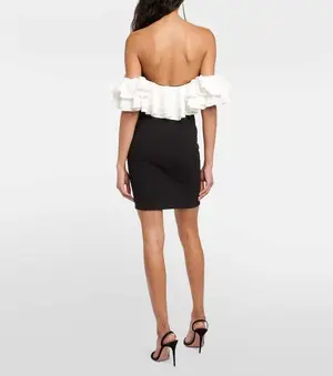 Staud Kiara Off-shoulder Minidress - Multicoloured