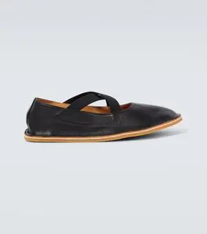 Dries Van Noten Leather Slippers