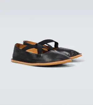 Dries Van Noten Leather Slippers