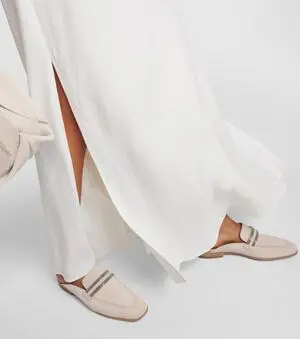 Brunello Cucinelli Maxi Skirt In Twill - Neutrals