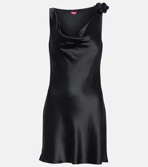 Staud Floral Appliqué Mini Dress