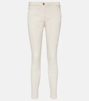 Brunello Cucinelli Mid-rise Slim Jeans - White