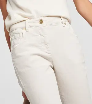 Brunello Cucinelli Mid-rise Slim Jeans - White