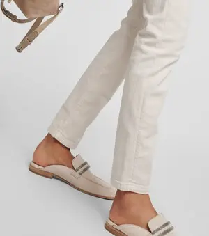Brunello Cucinelli Mid-rise Slim Jeans - White