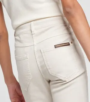 Brunello Cucinelli Mid-rise Slim Jeans - White