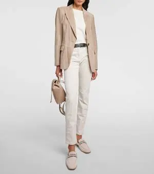 Brunello Cucinelli Mid-rise Slim Jeans - White