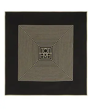 TOTEME Printed Silk Scarf - Black