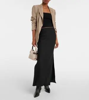 Brunello Cucinelli Cotton-blend Tube Top - Black