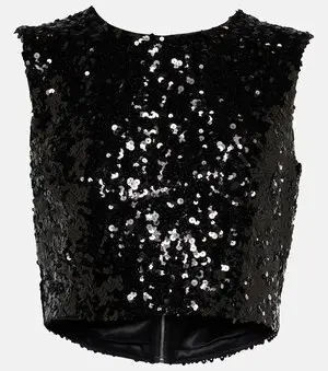 DOLCE & GABBANA Dolce&Gabbana Sequined Crop Top