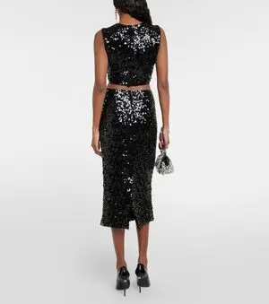 Dolce & Gabbana Sequined Crop Top