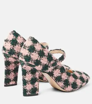 EMILIA WICKSTEAD Orelia Checked Tweed Mary Jane Pumps