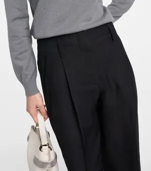 Brunello Cucinelli Twill Straight Pants