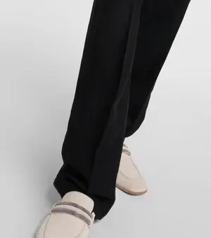 Brunello Cucinelli Twill Straight Pants - Black