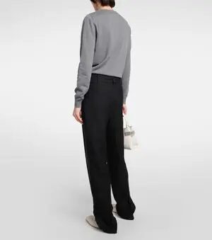 Brunello Cucinelli Twill Straight Pants - Black