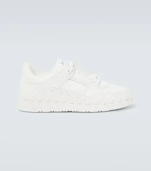 Valentino Garavani Freedots Leather Low-top Sneakers - White