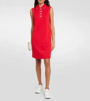 Tory Burch Contrast Stitch Polo Minidress