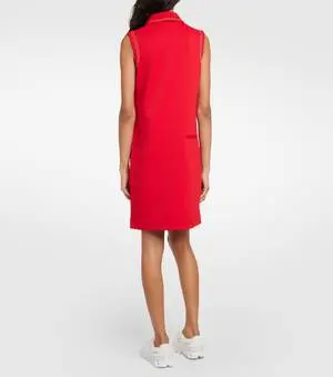 Tory Burch Contrast Stitch Polo Minidress