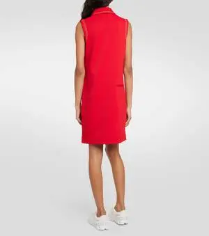 Tory Burch Contrast Stitch Polo Minidress