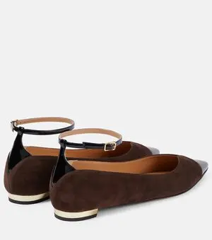 AQUAZZURA Pinot Suede Ballet Flats
