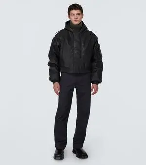 y2k ENTIRE STUDIOS moto 似bomber jacket短丈 Entire Studios Moto Bomber Jacket - Black | Editorialist