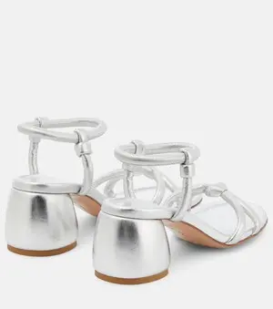 GIANVITO ROSSI Cassis Metallic Leather Sandals