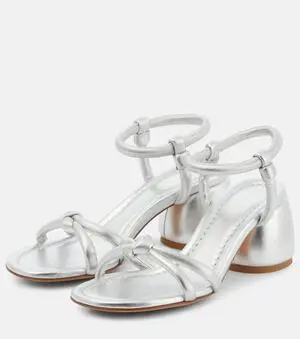 GIANVITO ROSSI Cassis Metallic Leather Sandals