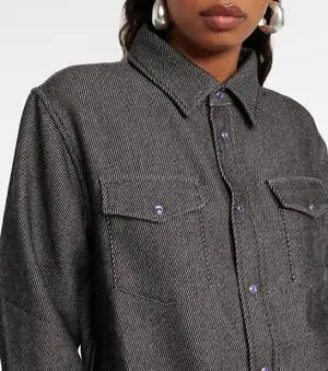 GOD'S TRUE CASHMERE Cashmere And Cotton Shirt - Purple