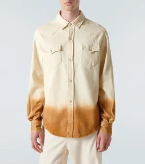 Alanui Bright Hues Printed Denim Shirt