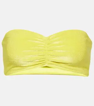 Jade Swim Ava Bandeau Bikini Top - Yellow