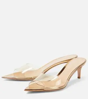 GIANVITO ROSSI Elle 55 Mules - Gold