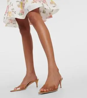 GIANVITO ROSSI Elle 55 Mules - Gold