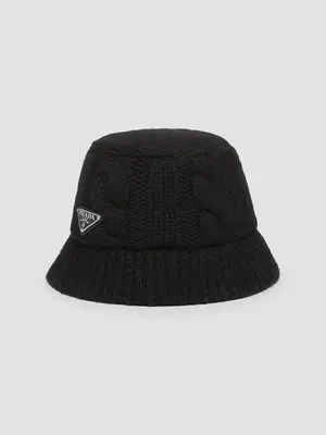 Prada Wool Bucket Hat Black
