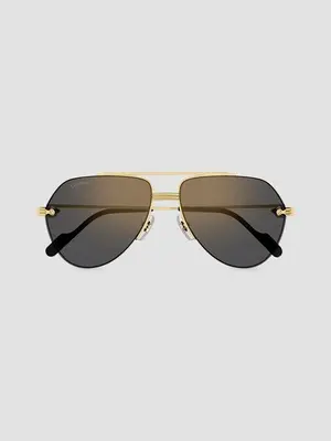 Cartier Première De 58mm Rimless Pilot Sunglasses - Gold