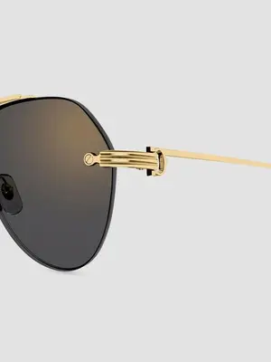 Cartier Première De 58mm Rimless Pilot Sunglasses - Gold