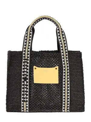 Isabel Marant ISABEL MARANT Aruba Canvas Tote Bag - Black,yellow