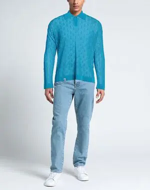BONSAI Long Sleeve Knitted Sweater - Blue