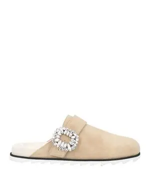 ROGER VIVIER Suede Mules With Embellished Buckle