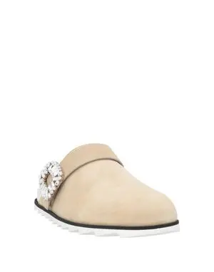 ROGER VIVIER Suede Mules With Embellished Buckle