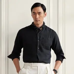 Ralph Lauren Textured Linen Popover Shirt