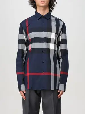 Burberry Shirt Men Gnawed Blue