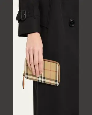 Burberry - Check Bifold Passport Holder