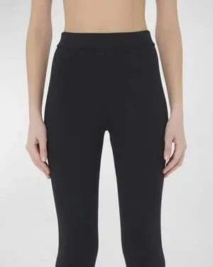 Wolford Grace High-rise Front-slit Leggings - Black
