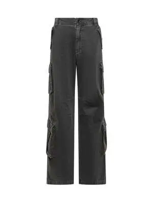 Dolce & Gabbana Wide Leg Cargo Pants - Black