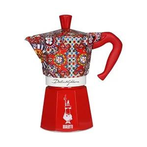 BIALETTI Dolce & Gabbana Moka Coffee Maker, 6-cup - Carretto/red