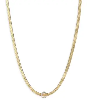 Ettika Ettika Initial Herringbone Chain Necklace C