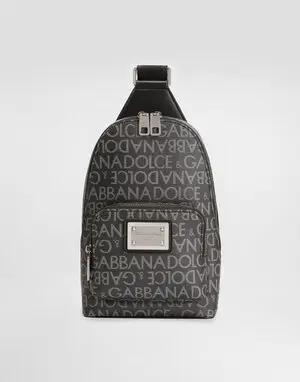 Dolce & Gabbana Coated Jacquard Crossbody Backpack - Print