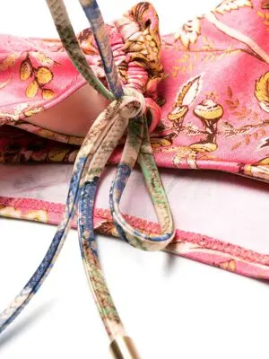 Zimmermann Junie Floral-print Halterneck Bikini