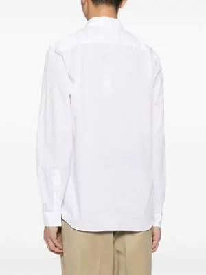 Lacoste Logo-embroidered Poplin Cotton Shirt - White