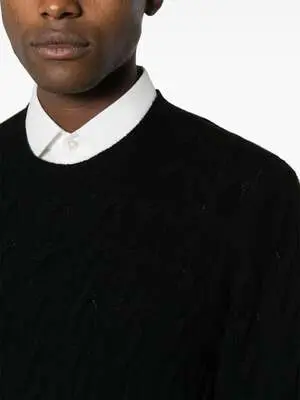 Ralph Lauren Purple Label Cable-knit Jumper - Black