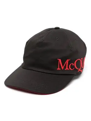 Alexander McQueen Logo-embroidered Cap - Black